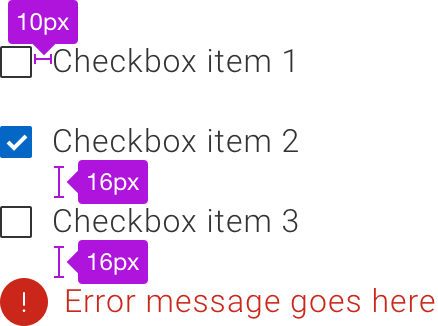 Checkboxes | Canada Post