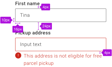 Input fields | Canada Post